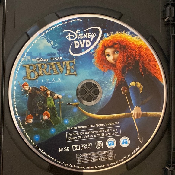 Disney | Media | Disney Pixar Brave Rated Pg Dvd Used | Poshmark